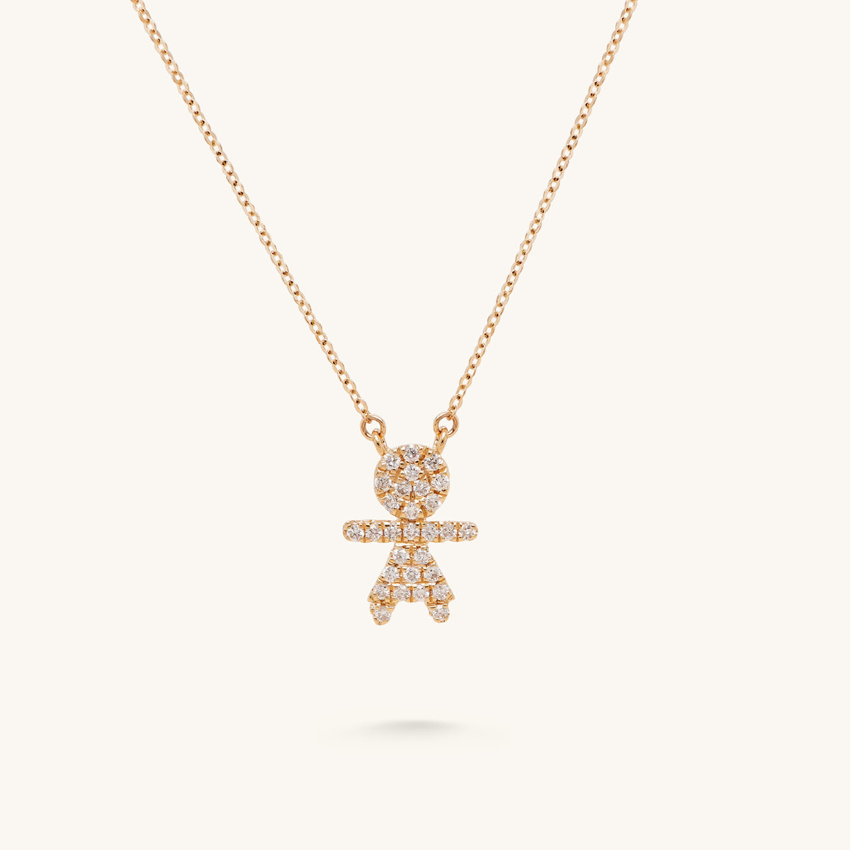 Isse Fine Jewelry | Pave Girl Diamond Necklace